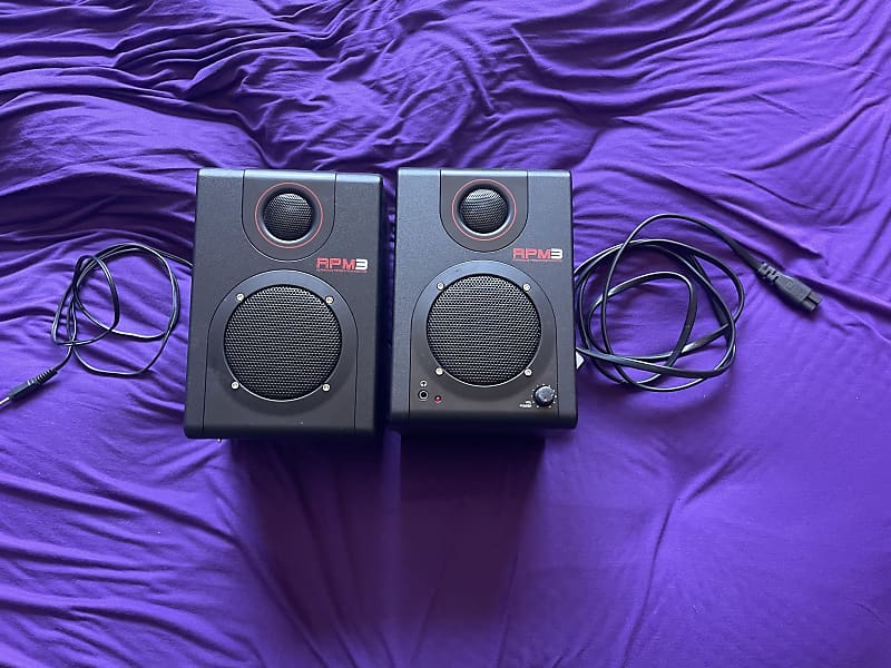 Akai RPM3 Black 3” plug and play Studio Monitors Like New | Reverb