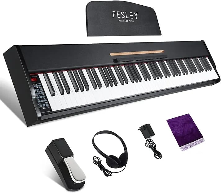 Fesley FEP300 Bluetooth Piano Keyboard 88 Keys MIDI-Black | Reverb