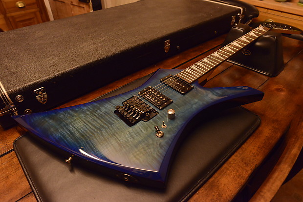 Jackson Kelly Chlorine Burst Flame Neck & Top Japanese MIJ | Reverb