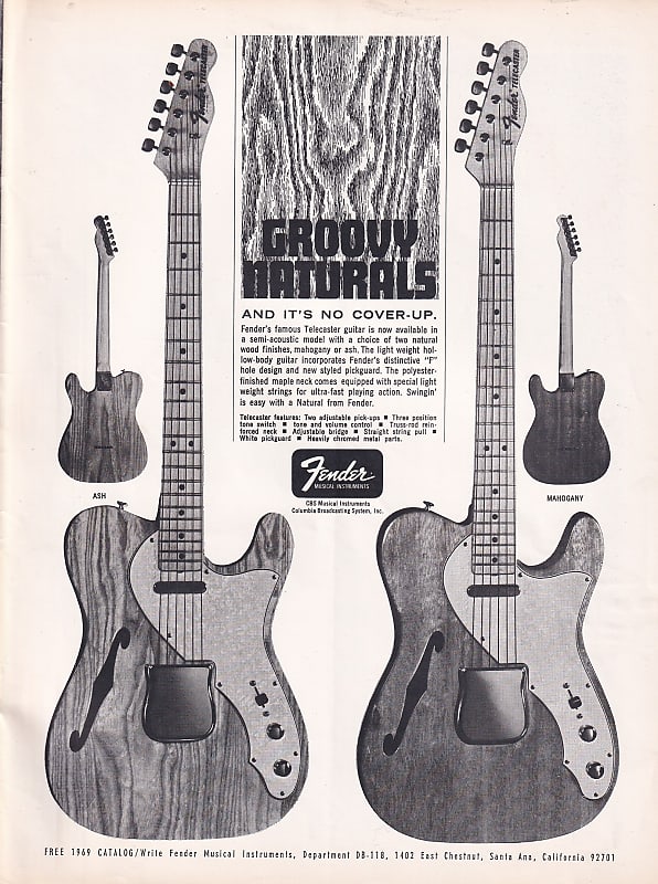 FENDER TELECASTER 1968 VINTAGE FULL PAGE AD | Reverb