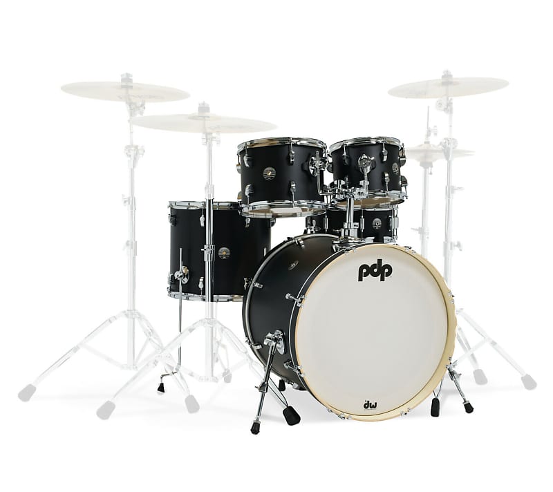 PDP Spectrum Series 5 Piece 10/12/16/22/14 Shell Pack - Ebony | Reverb