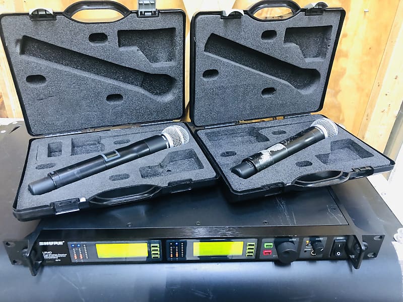 Shure UR4D /UR2 SM58 UHF Dual Wireless Handheld Mic System L3 | Reverb