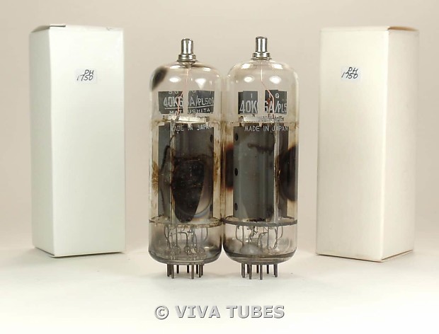 NOS Matched Pair Matsushita Japan 40KG6 / PL509 Grey Plate | Reverb