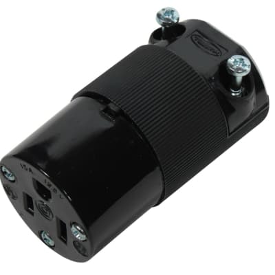 4 Set Hubbell AC 4 Female 4 Male Edison Plugs 15 Amp Black | Reverb