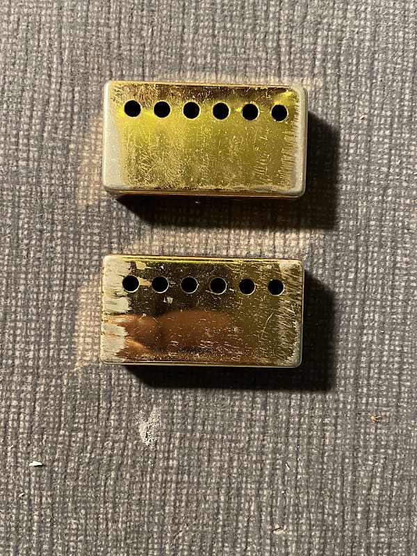 vintage gold gibson pickup covers (1977) | Reverb