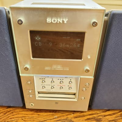 Sony CMT-MD1 mini hi-fi minidisc CD AM FM Early 2000s - Gray | Reverb