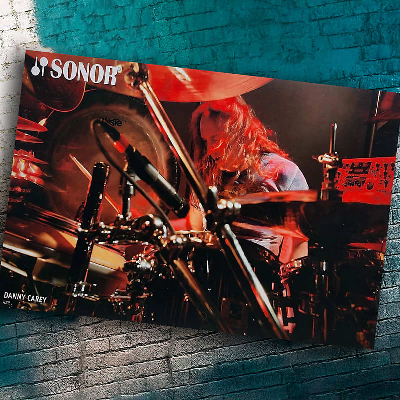 SONOR DRUMS TOOL DANNY CAREY POSTER INSANELY RARE LIMITED | Reverb