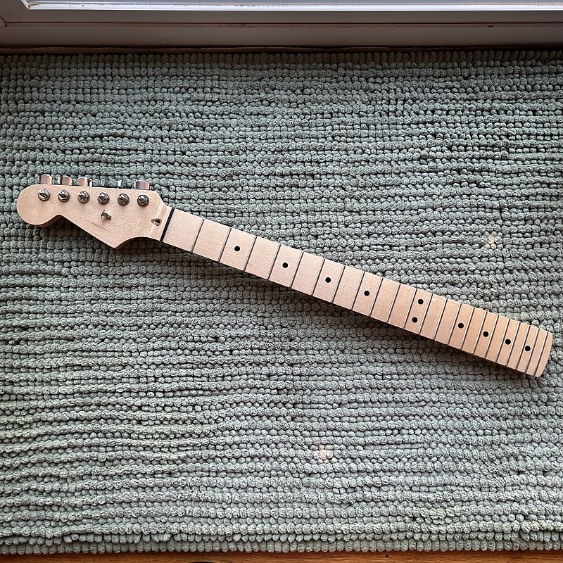 Warmoth Strat Neck Left Handed Maple Compound Radius w/ | Reverb