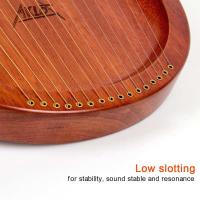 16 String Lyre Harp Solid Mahogany Wood with Pickup Tuning | Reverb