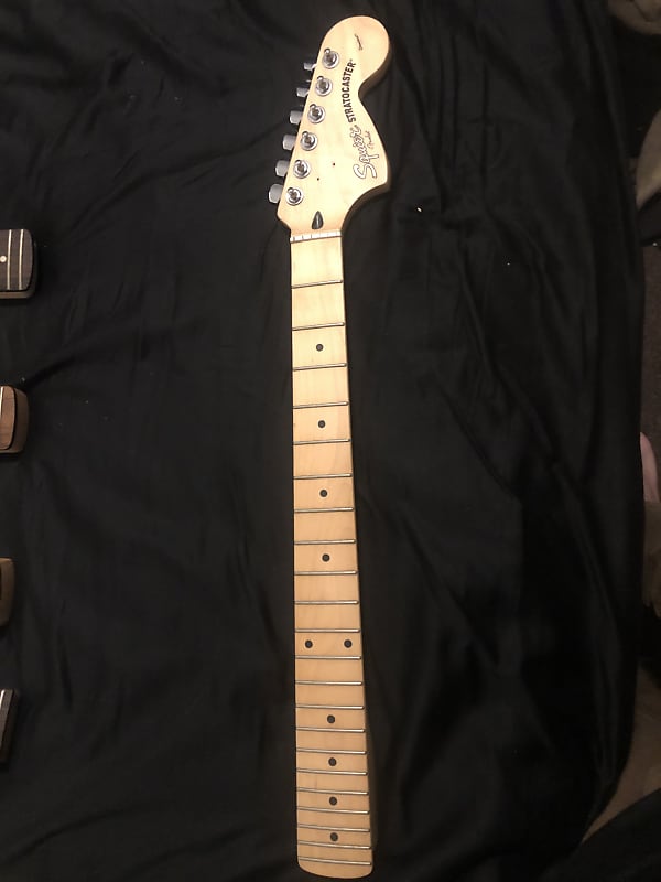 Squier by “fender” standard maple fretboard strat neck | Reverb