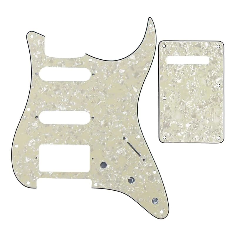 11-Hole HSS Strat Pickguard and Matching Back Plate - 4-Ply | Reverb