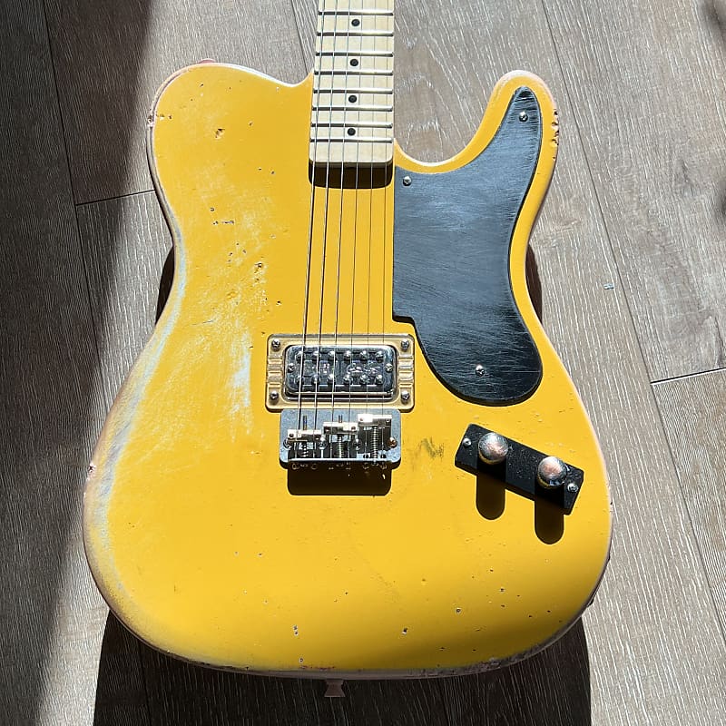 Raskolnikov Snakehead Tele 2023 - Yellow Heavy Relic Setzer | Reverb