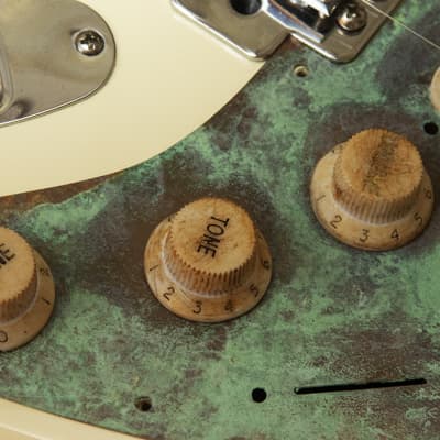 Unique Stratocaster Pickguard Copper Natural Green Patina SSS | Reverb