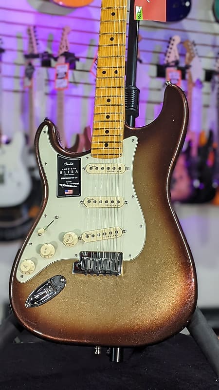 Fender American Ultra Stratocaster Left-handed - Mocha Burst | Reverb