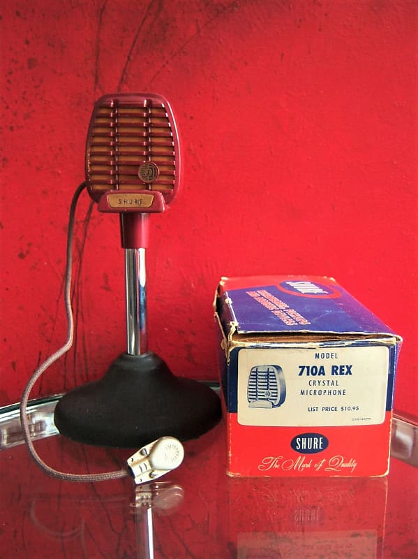 Vintage 1954 Shure 710A crystal microphone w accessories | Reverb