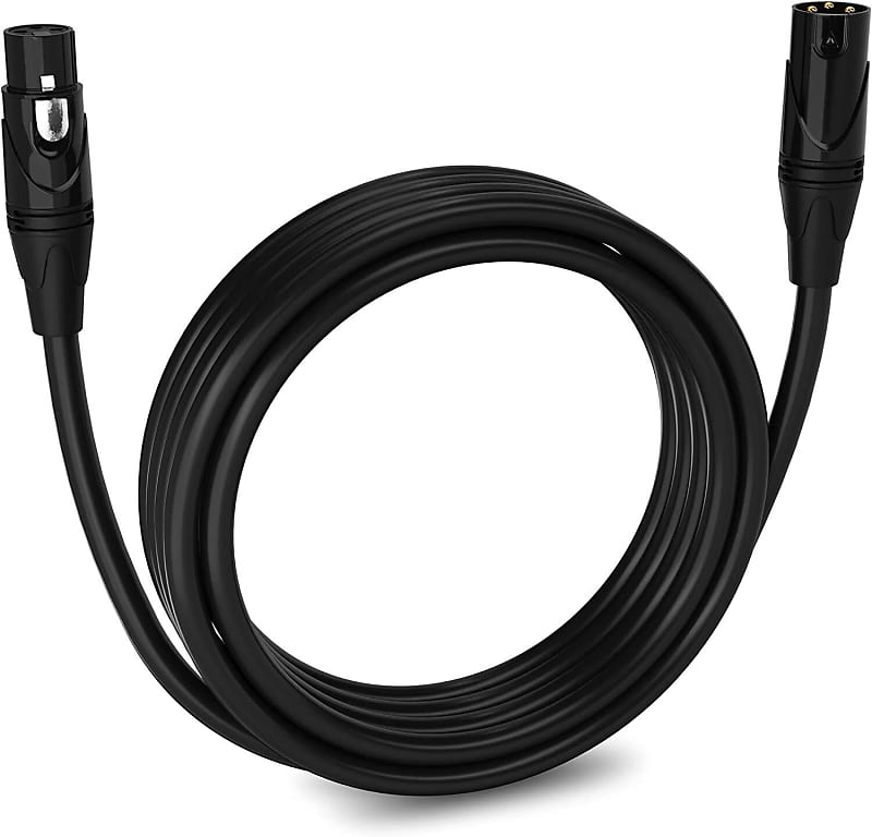 Microphone 15 feet XLR Cable, Male to Female, 3 Pin Mic | Reverb