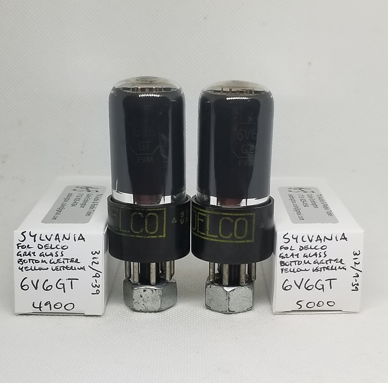Sylvania Made For Delco 6V6GT Gray Glass Well Matched (2.0%) | Reverb