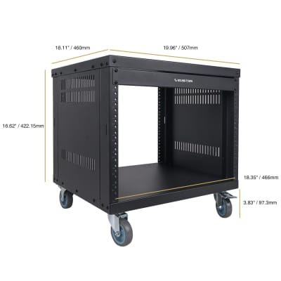 STRK-M8UWD | 8U Universal Steel Rack, w/ Mesh Doors, Locking | Reverb