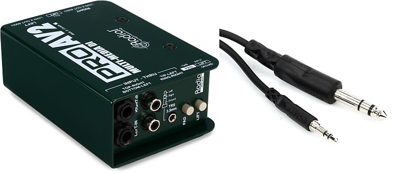 Radial ProAV2 2-channel Passive A/V Direct Box Bundle with | Reverb