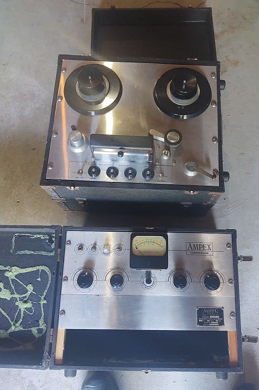 Ampex 350, one preamp and transport all in portable cases 351 | Reverb