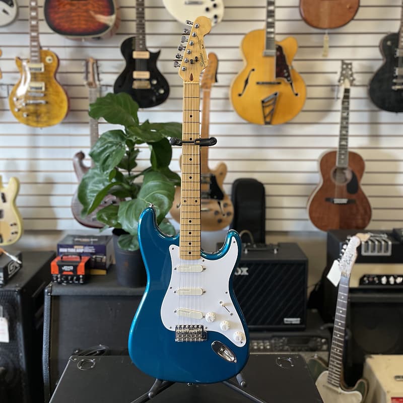 Fender MIJ Squier Stratocaster “E series” 1987 Lake Placid | Reverb