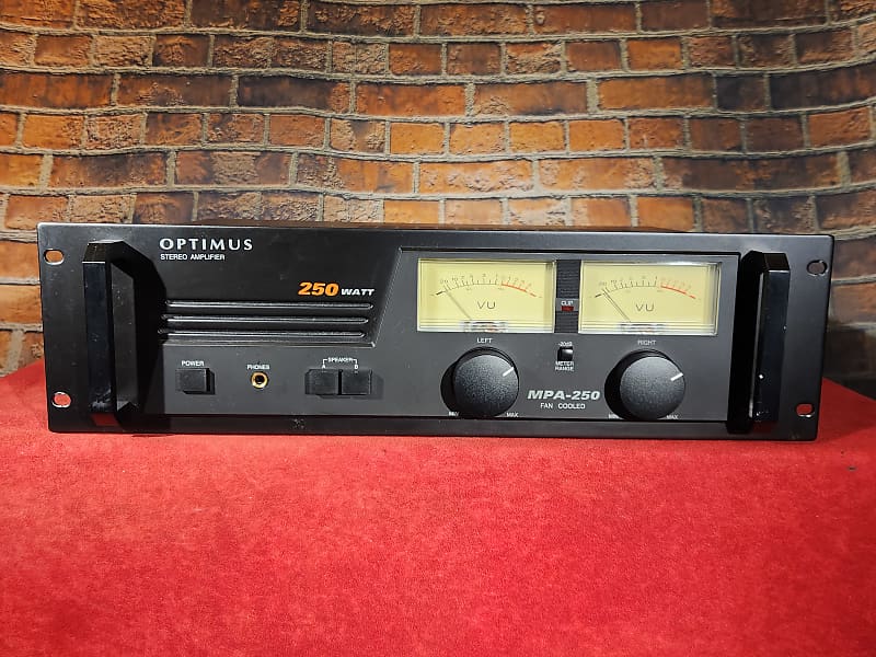 Optimus MPA-250 Fan-Cooled Stereo Power Amplifier | Reverb