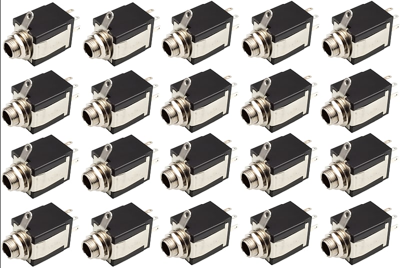 20 pcs 7-Lug 1/4" Stereo Box Jack, Enclosed for Guitar, Bass | Reverb