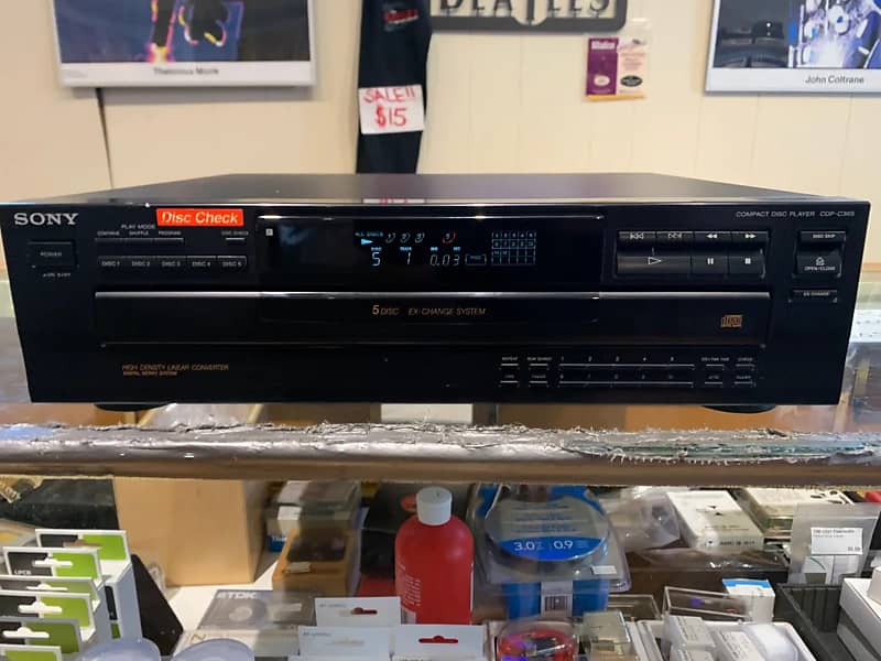 Sony Sony CDP-C365 CD Carousel * 5 Discs - Black | Reverb