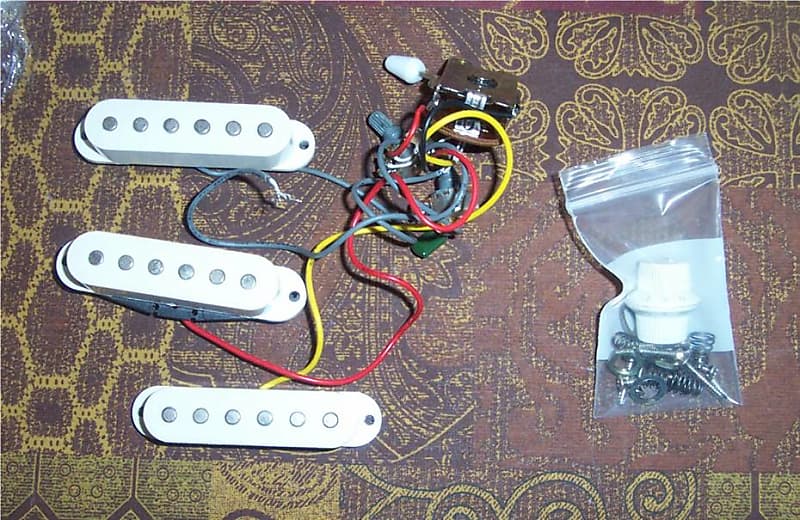 Fender Squier Mini Strat electronics/pickups harness complete | Reverb