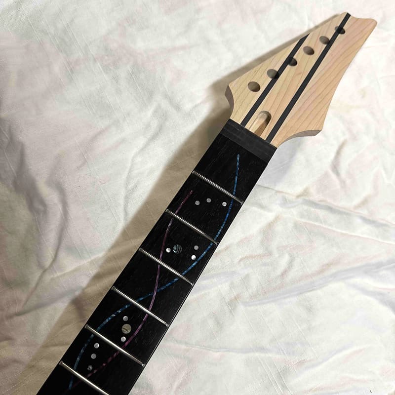 ibanez style jem guitar maple neck with DNA inlay Ebony | Reverb