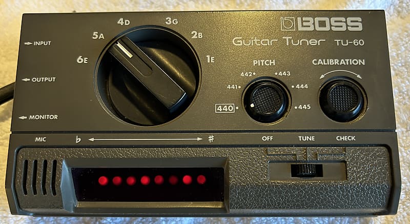 Boss TU-60 Vintage Guitar Tuner with Original Box and Sicker | Reverb