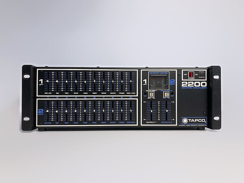 TAPCO 2200 2-Channel Graphic EQ | Reverb