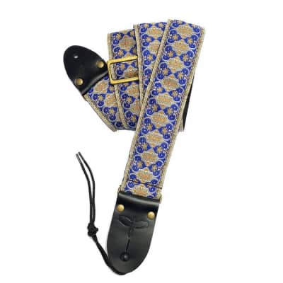 PRS Limited Edition 2" Retro Style Guitar Strap, BLUE/SILVER, | Reverb