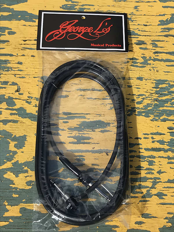 George L's 10' .225 Instrument Guitar Bass Cable BLACK Right | Reverb