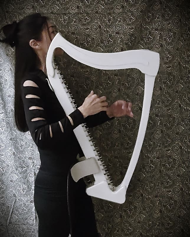 Electric Harp Chromatic 26 strings - White | Reverb