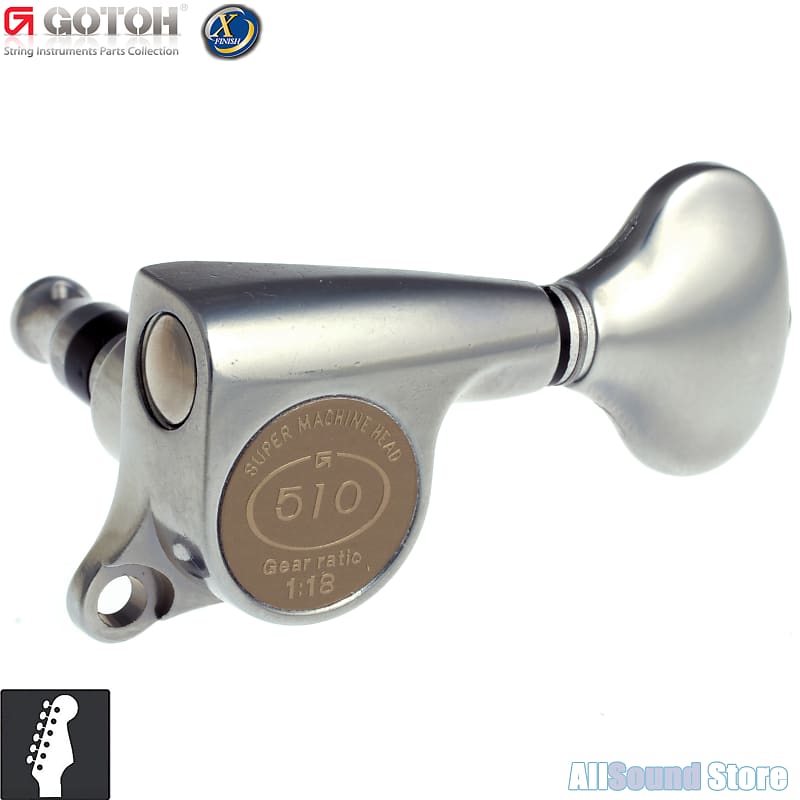 GOTOH SGS510Z-S5-XC 6 IN-LINE Mini Tuners 1:18 Ratio - L6 | Reverb