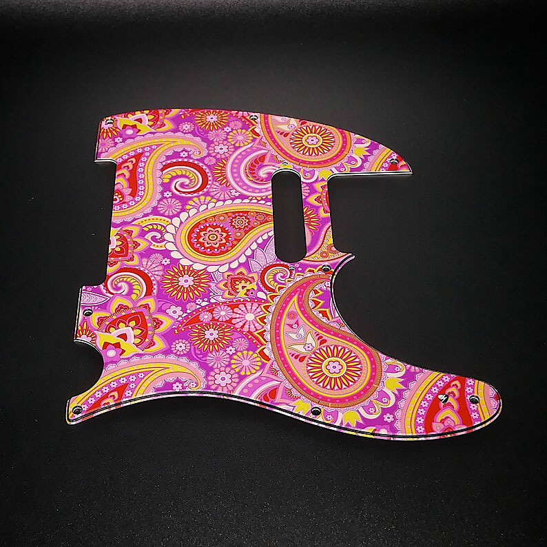 stormguitar Telecaster pickguard 2020’s - Pink Paisley | Reverb