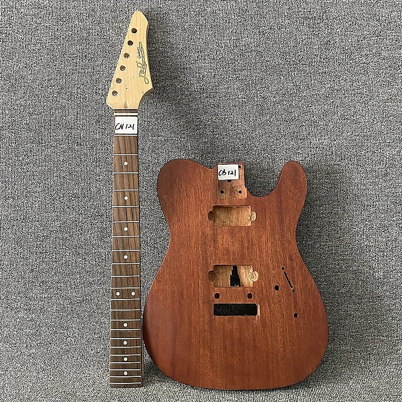 Mahogany Wood Telecaster Tele Style Guitar HH Body with Maple | Reverb
