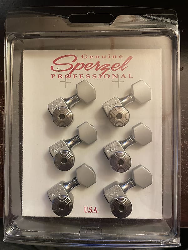 Sperzel 6 Inline locking staggered - Satin Chrome | Reverb