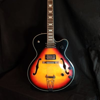 Alden AD Western Star Semi Acoustic Guitar Green Sparkle Jazz | Reverb