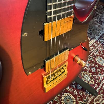 Solar T1 Flame Blood Red Burst Matte w/ Evertune Bridge | Reverb