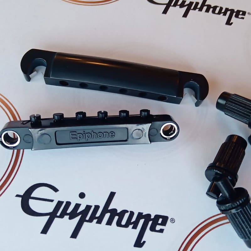 Epiphone Original Locktone Bridge And Tailpiece Black | Reverb Canada