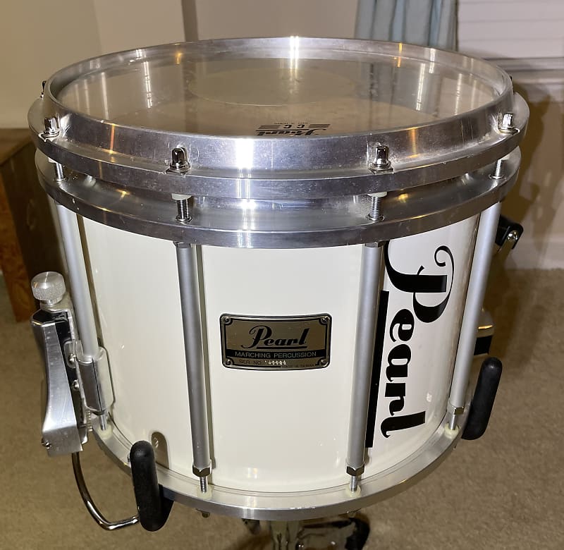Pearl Marching Snare Drum White | Reverb