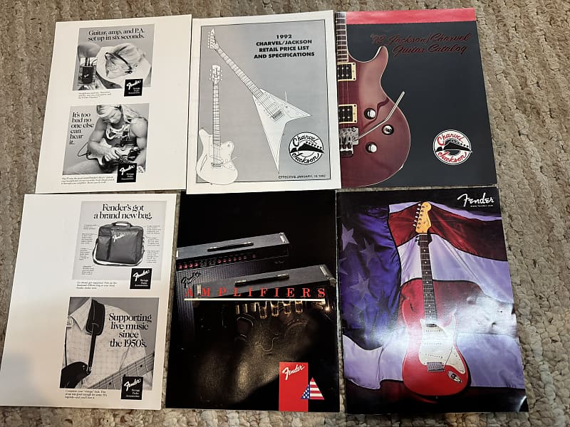Lot of Vintage Fender Jackson Charvel Various Catalogs and | Reverb
