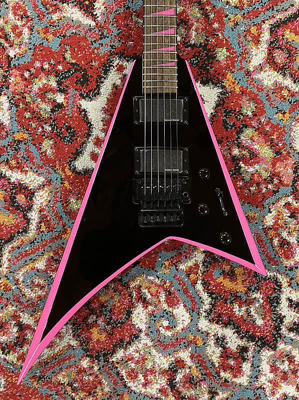 Jackson X Series Rhoads RRX24 2022 - Black with Neon Pink | Reverb
