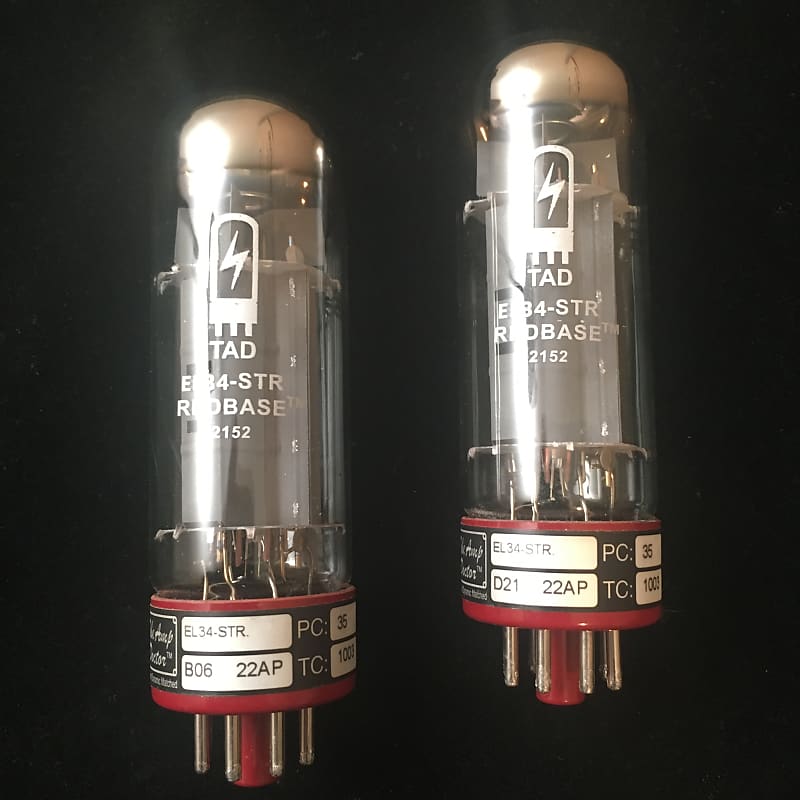TAD The Amp Doctor EL34-STR Red Base matched pair | Reverb