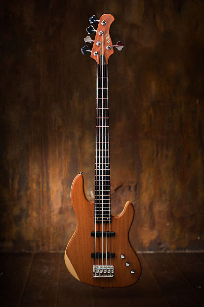 Wolf 5 string Jazz Bass Solid Bubinga Top [neck through] w/ | Reverb