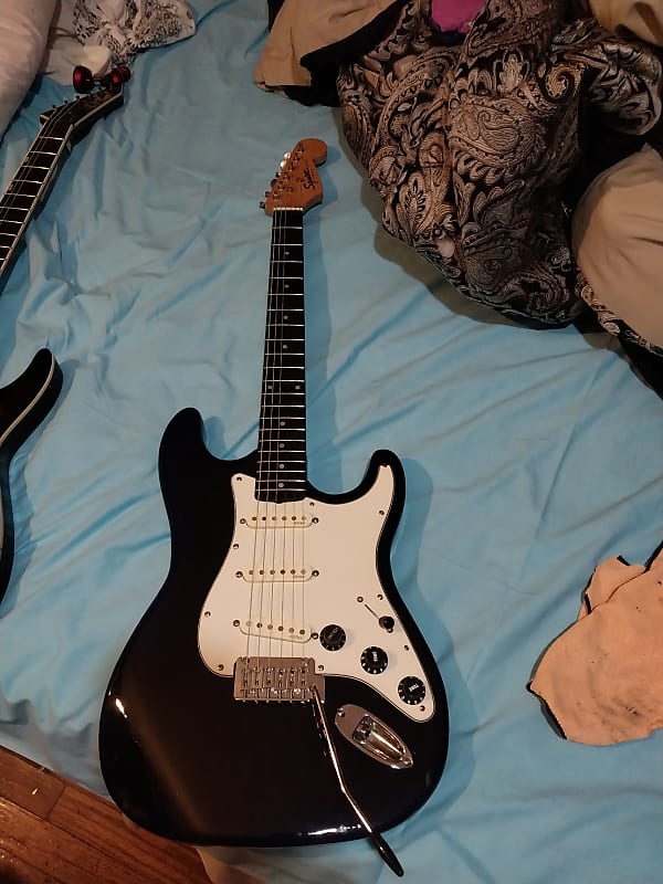 Fender Bullet 2000's Blue On Black Since Listed Upgraded Trem | Reverb