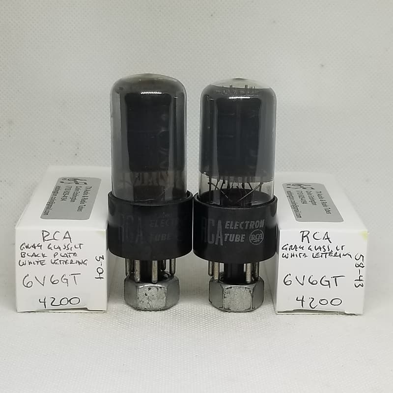 RCA 6V6GT Gray Glass Perfectly Matched Pair NOS 6V6 | Reverb