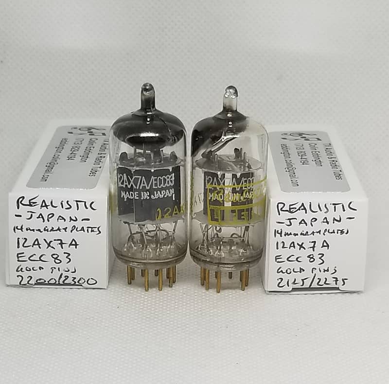Realistic by Matsushita 12AX7A Gray Plates Gold Pins | Reverb Canada